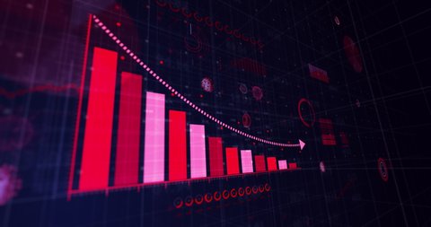 beautiful 3d animation red bar graph Stock Footage Video (100% Royalty ...