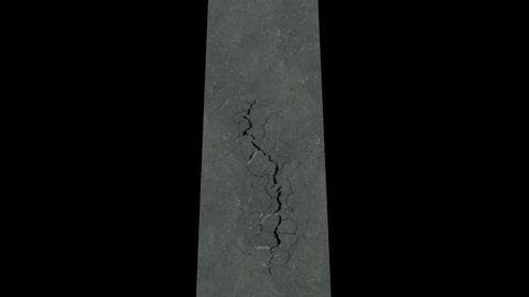 Animation Cracks Ground Alpha Top View Stock Footage Video (100% ...