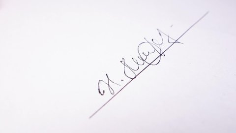 Person Signing Important Document Macro Closeup Stock Footage Video ...