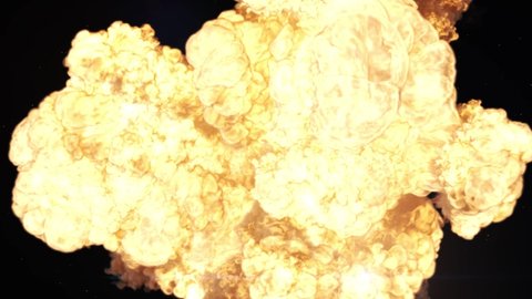 Fire Explosion Transition Camera Alpha Channel Stock Footage Video (100 ...