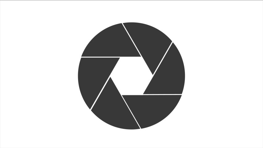 shutter icon cartoon animation camera opening Stock Footage Video (100% ...