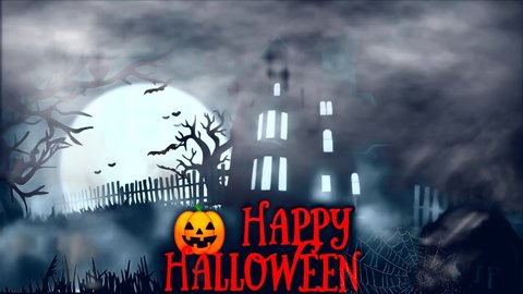 Halloween Night Background 4k Animation Pumpkin Stock Footage Video ...