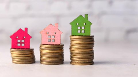 Wooden Home Money Coins Stack On Stock Photo 1150387349 | Shutterstock