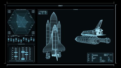 Blue Mission Control Center Screen Indicators Stock Footage Video (100% ...