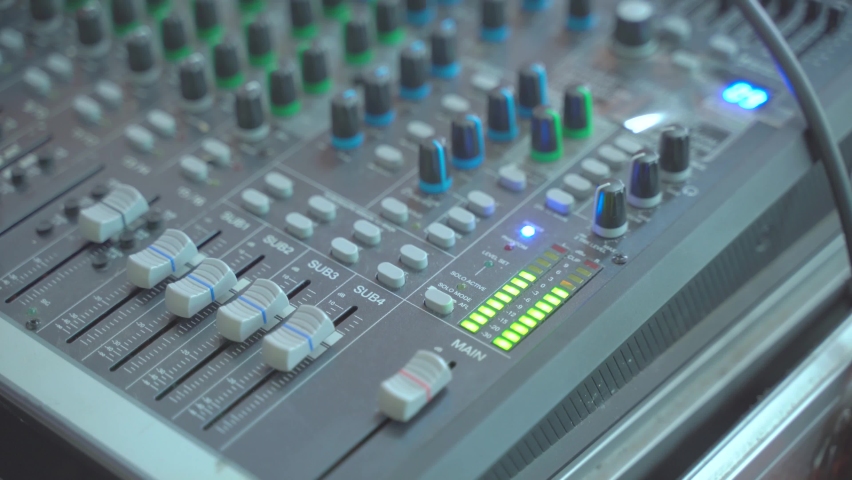 soundboards on tv stations sound designers Stock Footage Video (100% ...