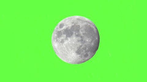Large Full Moon On Green Screen Stock Footage Video (100% Royalty-free ...
