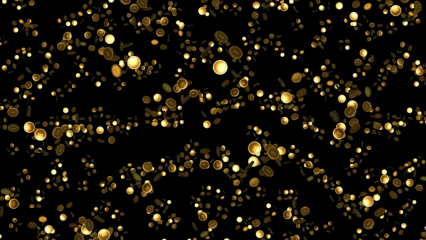 Gold Coins. Abstract Motion Background Stock Footage Video (100% ...