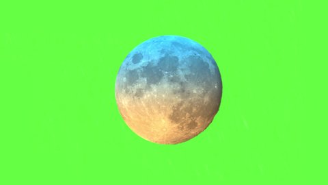 Large Full Moon On Green Screen Stock Footage Video (100% Royalty-free ...