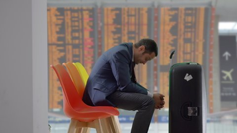 Man Dressed Suit Get Chair Time Stock Footage Video (100% Royalty-free ...