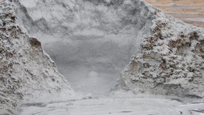 Mud Bubbles Near Myvatn During Stock Footage Video (100% Royalty-free ...