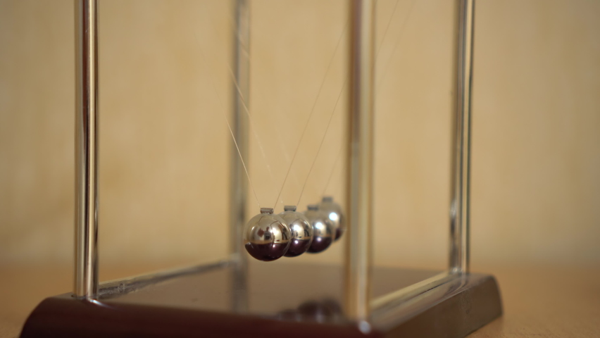 Newtons Desk Cradle On the Stock Footage Video (100% Royalty-free ...