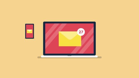 Unread Email Notification New Message On Stock Vector (Royalty Free ...