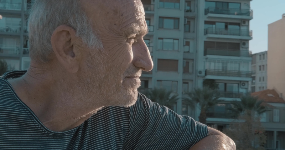 Worried Old Man is Thinking Stock Footage Video (100% Royalty-free ...