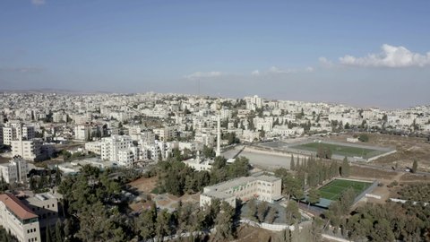 Beit Hanina Arab Neighborhood Jerusalem Aerial Stock Footage Video (100 ...