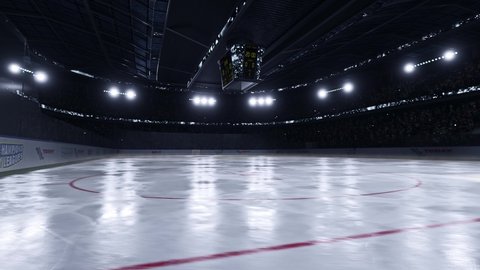 Hockey Arena Animated Funs 3d Video Stock Footage Video (100% Royalty ...
