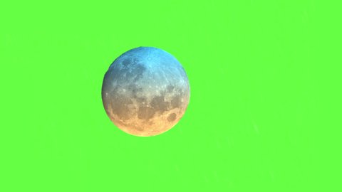 Green Screen Isolated Colourful Full Moon Stock Footage Video (100% ...