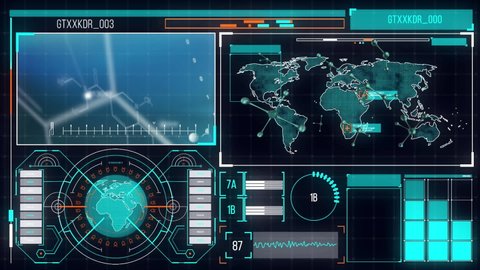futuristic command center interface loop ready Stock Footage Video (100 ...