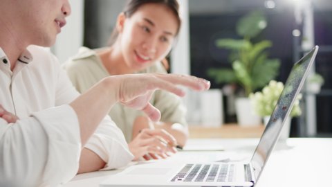 Asian Business Man Present Explain Work Stock Footage Video (100% ...