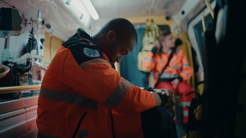 Calm Happy Female Ems Professional Paramedic Stock Footage Video (100% ...