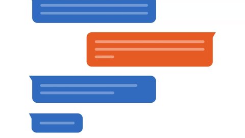 Chat Animation Loop Animation Send Messages Stock Footage Video (100% ...