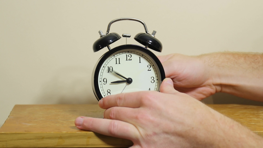 setting clock back by one hour Stock Footage Video (100% Royalty-free ...