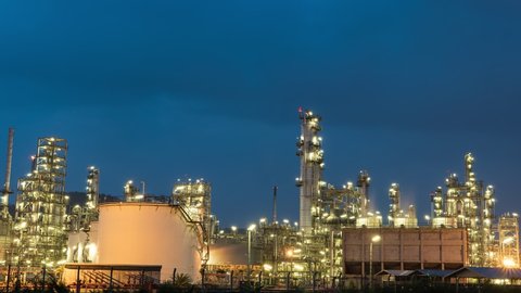 timelapse manufacturing oil refinery terminal industrial Stock Footage ...