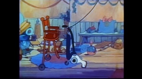 Circa 1936 This Animated Film Grampy Stock Footage Video (100% Royalty ...