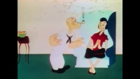 Circa 1956 This Animated Film Popeye Stock Footage Video (100% Royalty ...