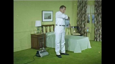 Circa 1960s Professional Carpet Cleaner Works Stock Footage Video (100% ...