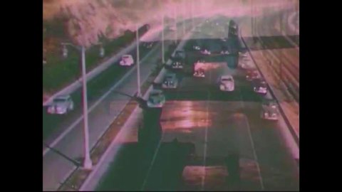 Circa 1950s Californias Freeway System Expands Stock Footage Video (100 ...