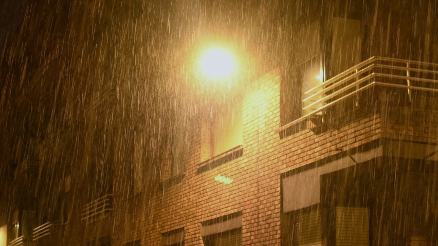Orange Street Light Rain Stock Video Footage - 4K and HD Video Clips ...