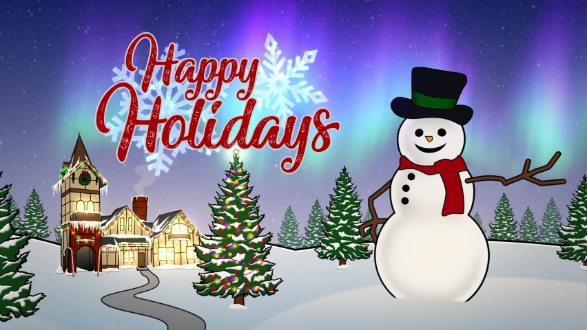 Happy Holidays Animated Card with Stock Footage Video (100% Royalty ...