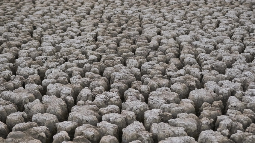 huge area very dried land suffering Stock Footage Video (100% Royalty ...