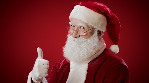 Portrait Santa Claus Showing Billboard Stock Photo (Edit Now) 159781088
