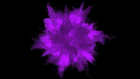 4k Purple Color Powder Explosion On Stock Footage Video (100% Royalty ...