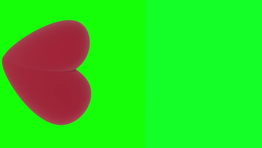 beating cartoon red heart green screen Stock Footage Video (100% ...