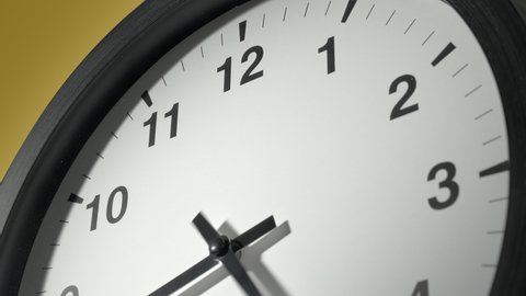 square wall clock face starting 1pm Stock Footage Video (100% Royalty ...