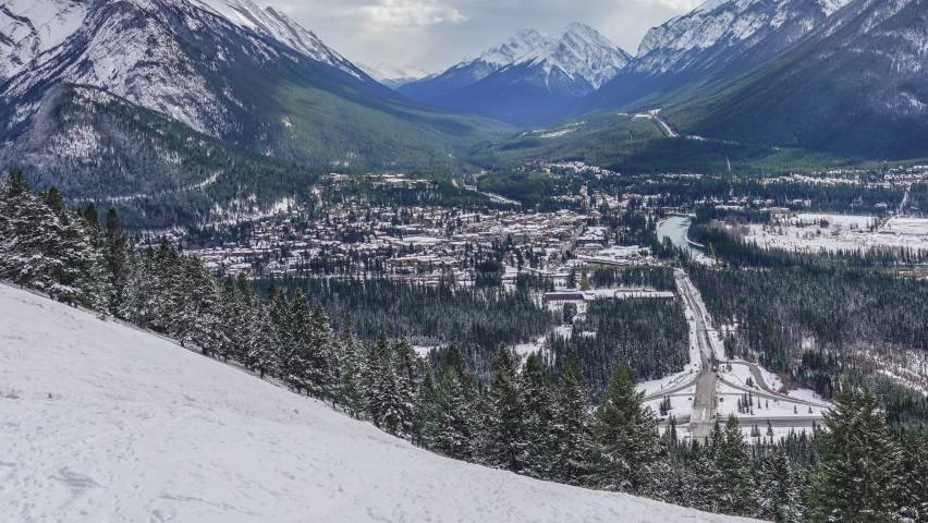 Snow capped Mountain Landscape and scenery in Banff National Park ... Snow capped Mountain Landscape and scenery in Banff National Park ...