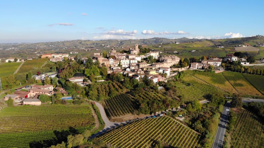 neive town beautiful italian landscape view Stock Footage Video (100% ...