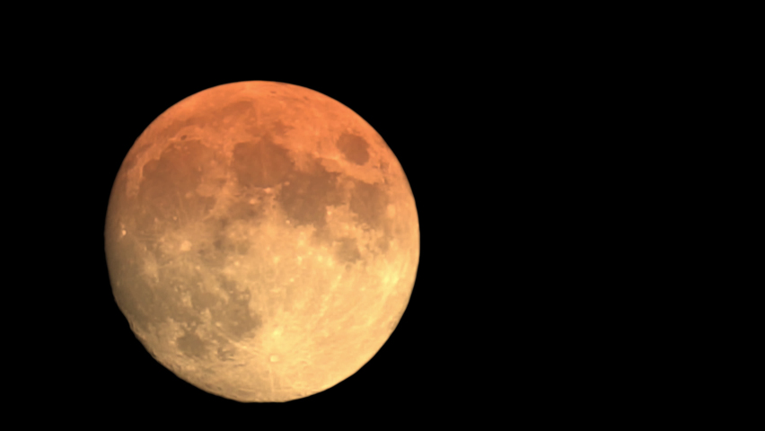 Large Orange Full Moon Rising Sky Stock Footage Video (100% Royalty ...