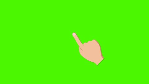 Hand Touchscreen Icon Animation Green Screen Stock Footage Video (100% ...