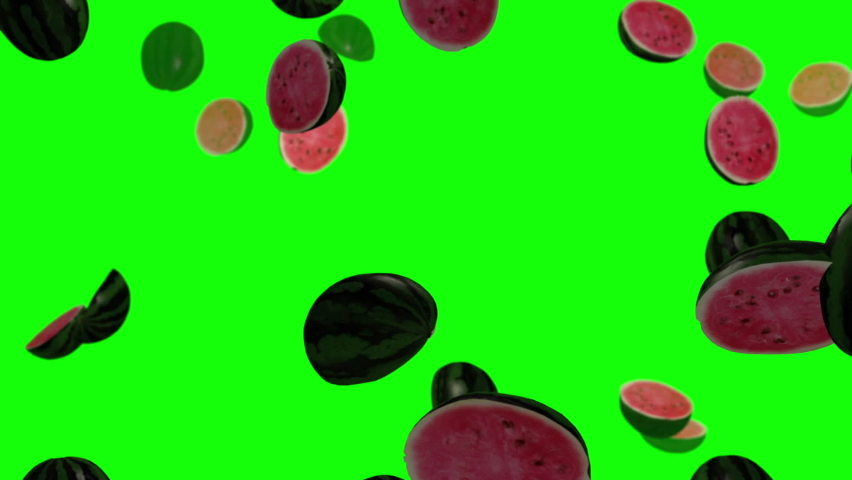 water melon green screen loop animation Stock Footage Video (100% ...