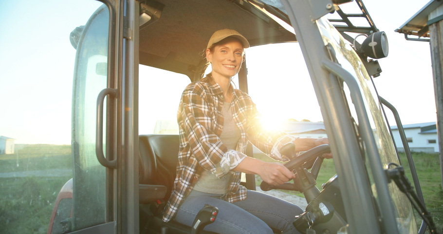 Girl Driving Tractor Stock Video Footage - 4K and HD Video Clips ...
