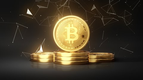 Golden Bitcoins Standing On Circuit Board Stock Illustration 753414121 | Shutterstock