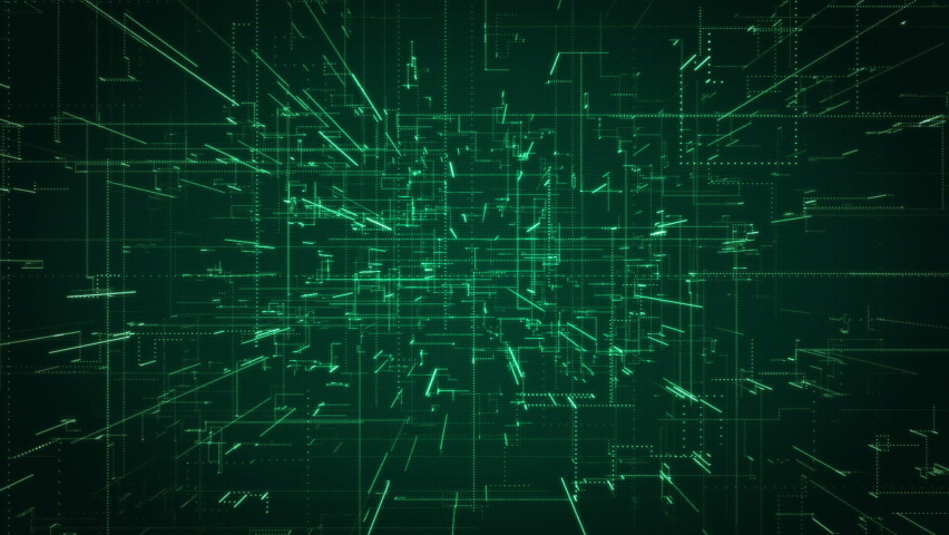 animated green hi-tech line structure abstract Stock Footage Video (100 ...