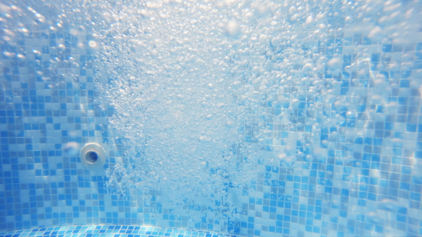 underwater view jetstream swimming pool bubbles Stock Footage Video ...