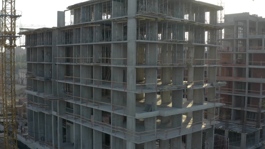 Fly Over the Construction Site, Stock Footage Video (100% Royalty-free ...