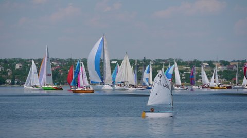 Rotary Sails International Charity Regatta Ukraine Stock Footage Video ...