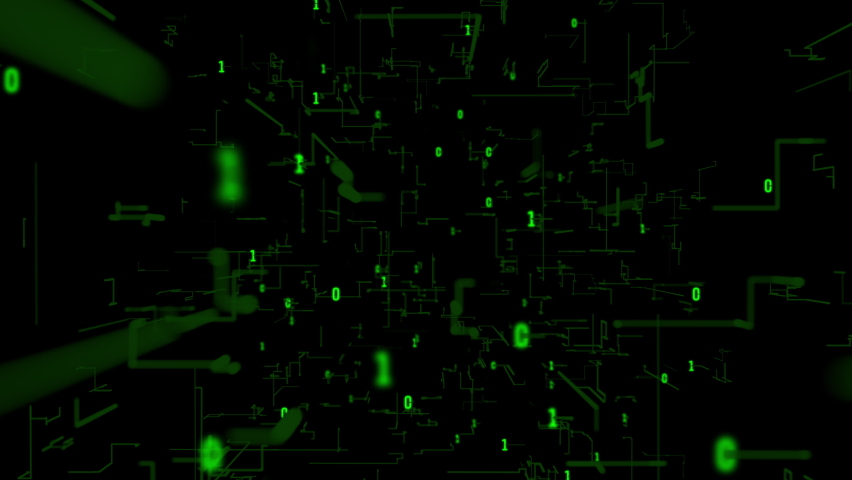 binary code data digital technology interconnected Stock Footage Video ...