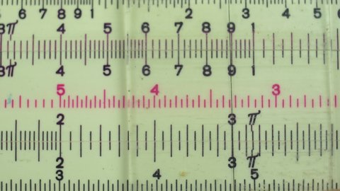 Retro Slide Rule Slipstick Used Mathematical Stock Footage Video (100% ...